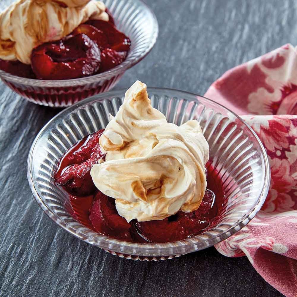 Roast Plums with Rum, Ginger & Treacle Cream – Dairy Diary by Collins ...